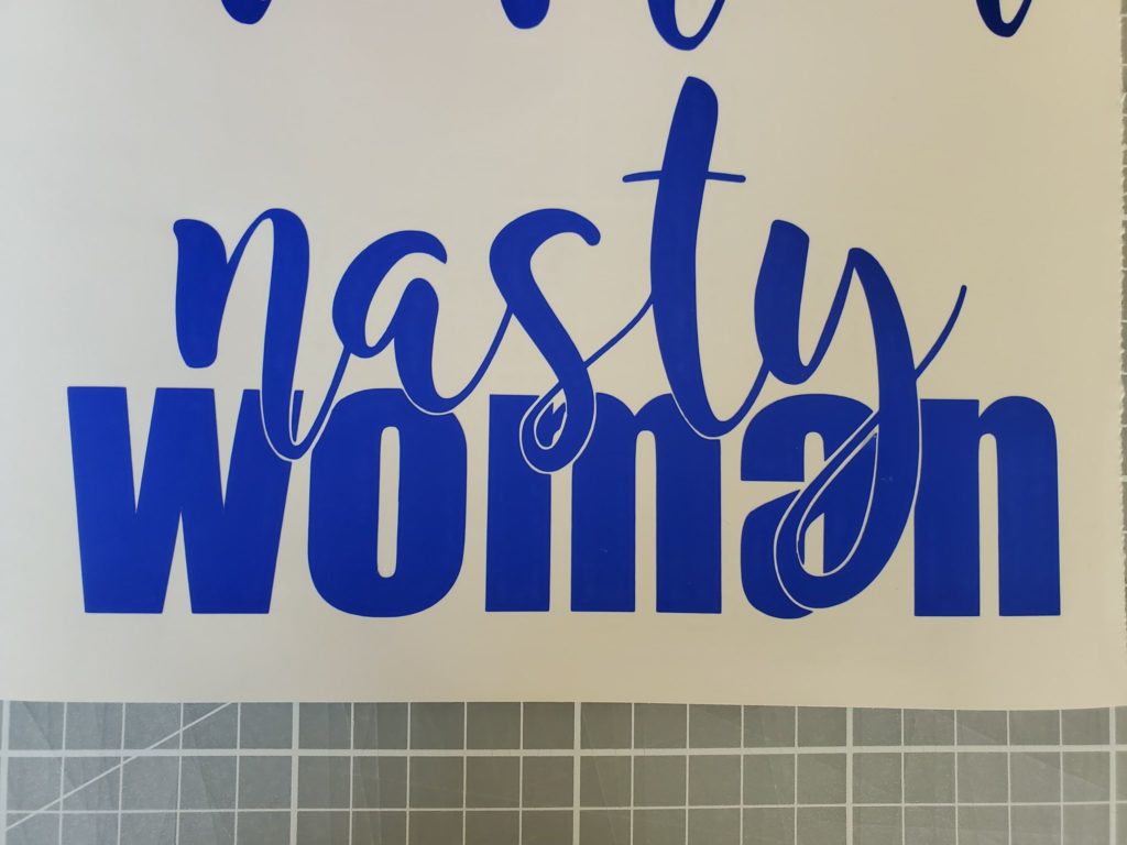 Nasty (cursive) Woman (bold)